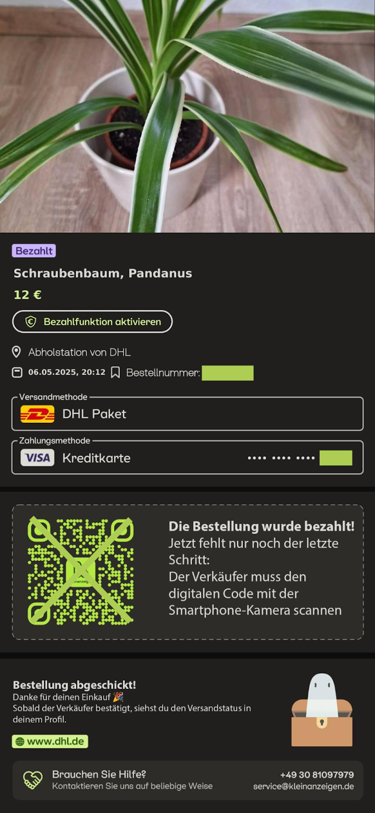 Phishing mit QR-Codes erkennen und vermeiden – Kleinanzeigen Help Center
